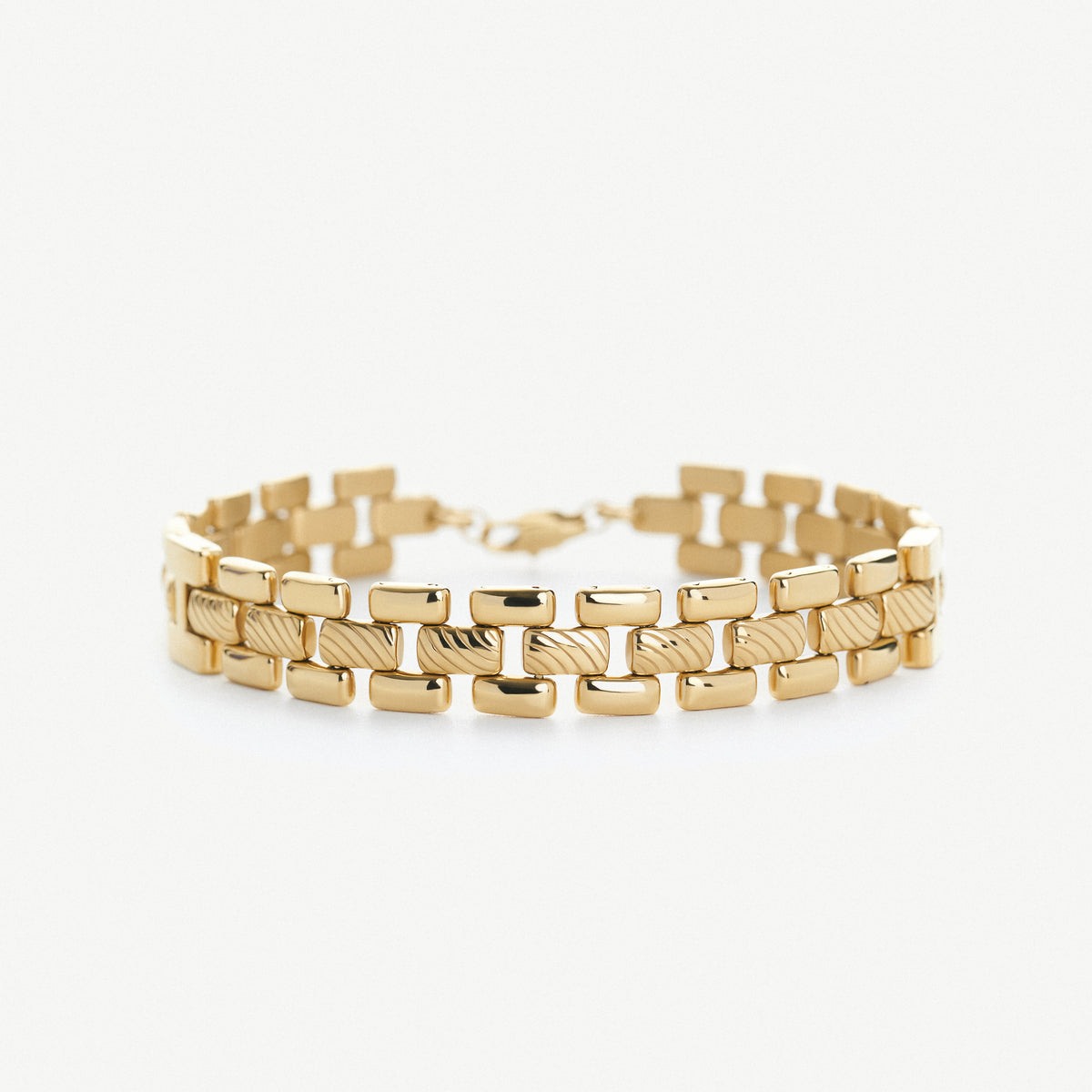 Dainty 14K Gold Chain Chunky Triple Chain Link Bracelet, Thin Beaded Chain Bracelet, Minimal ...
