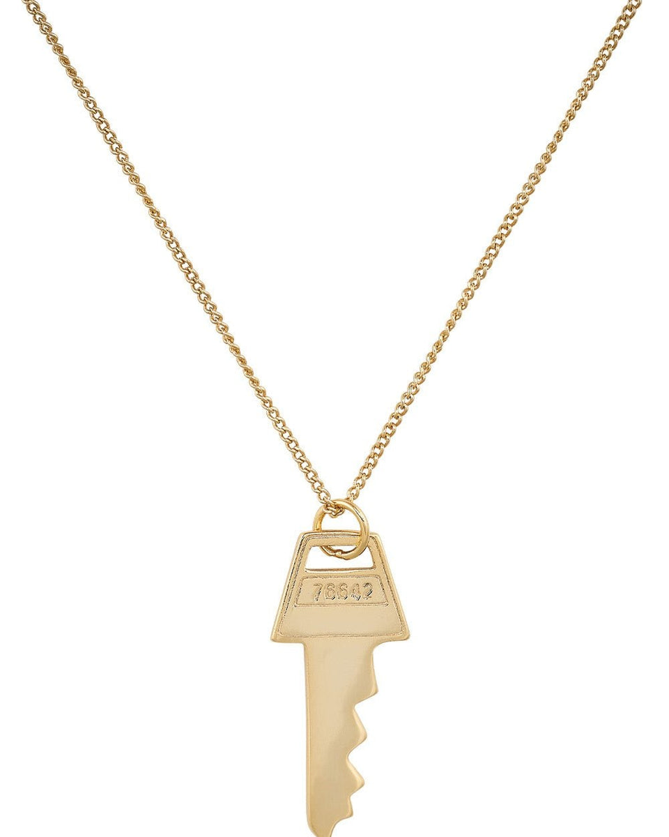 Dainty Gold 14K Key Choker Necklace, Tiny Pendant Gold Boho Choker ...