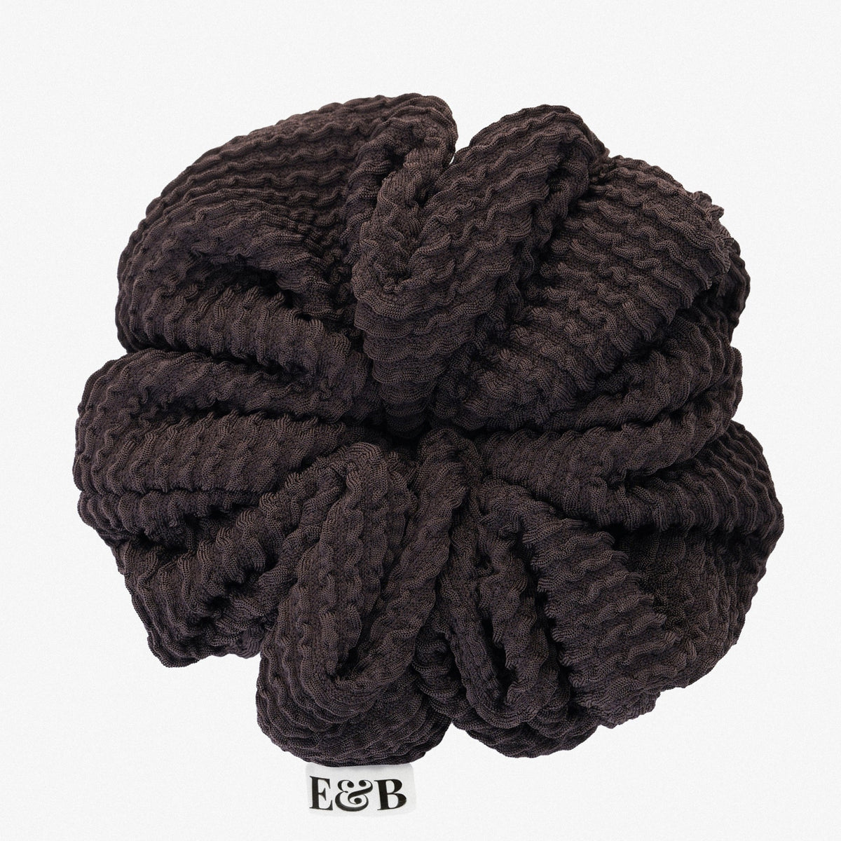 Brown 100% Organic Cotton Chunky Hair Scrunchie, Comfortable Stretch ...